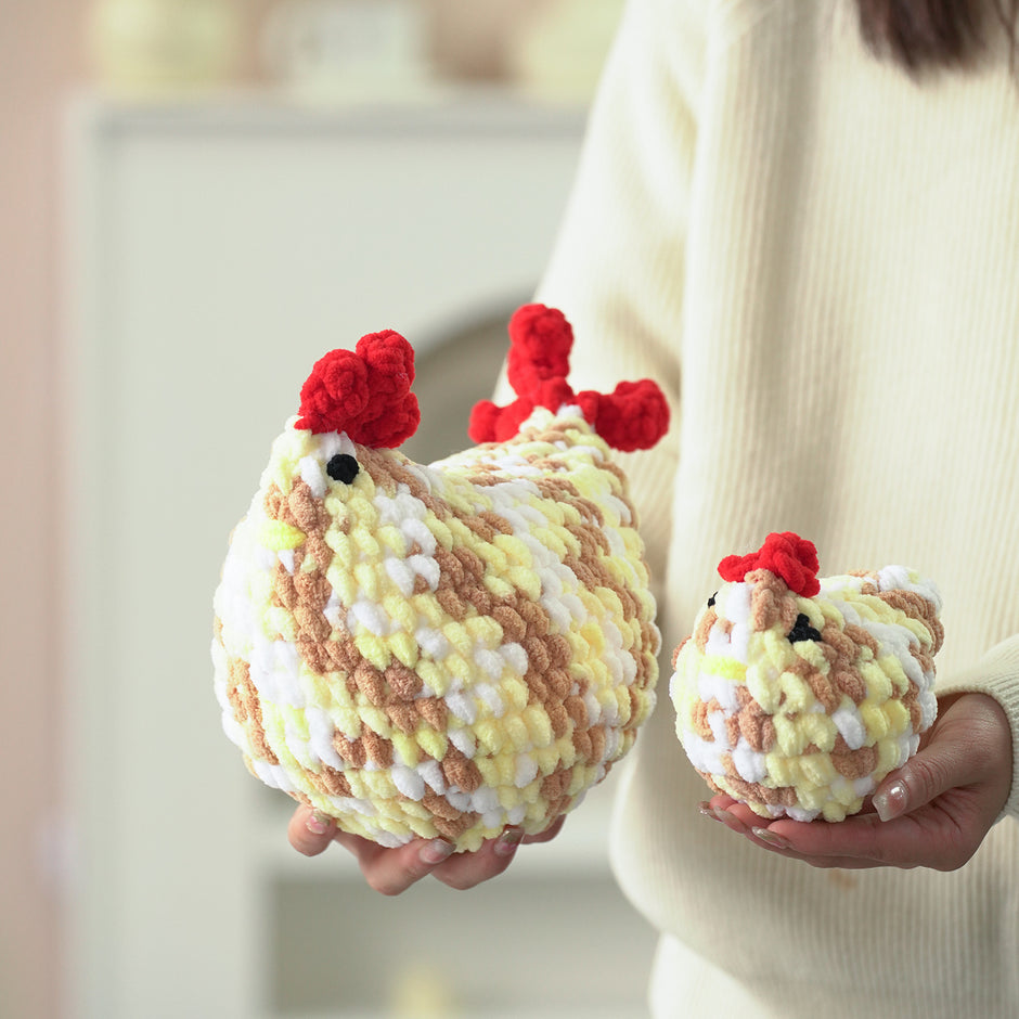 Crochet Starter Set Colorful Hen | WOOHOBBY